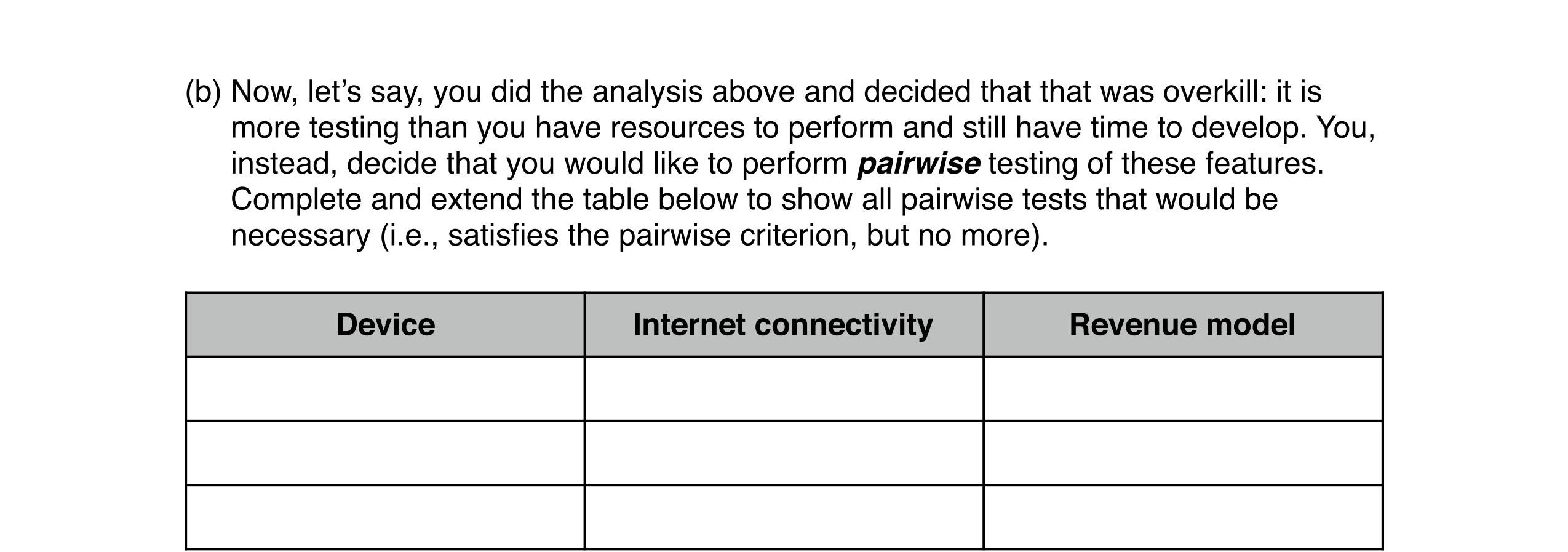 Solved 3 Combinatorial Testing [14 Points] A You Have An