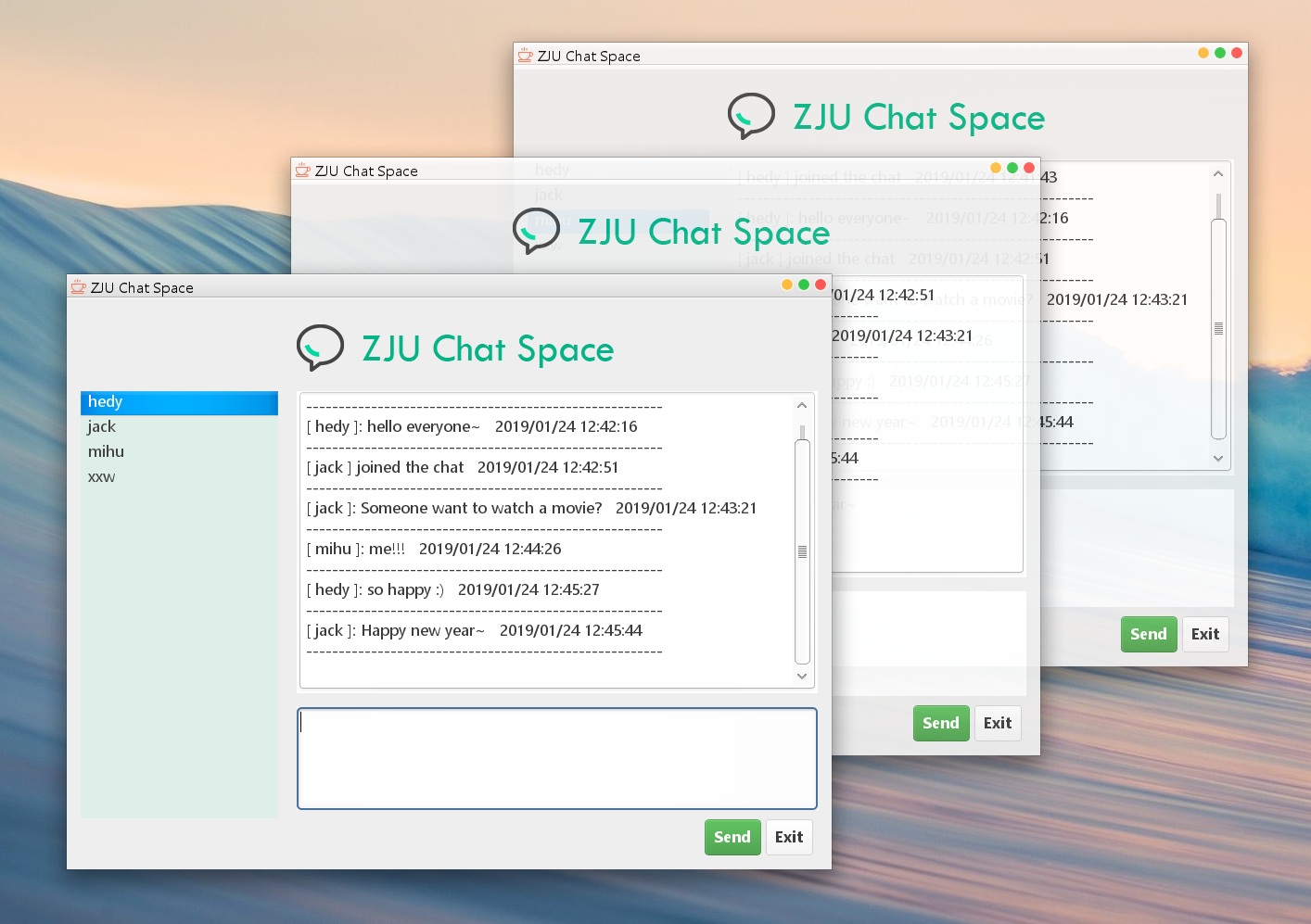 GitHub - mihuuu/ChatRoom: 用Java开发的简易多人在线聊天室