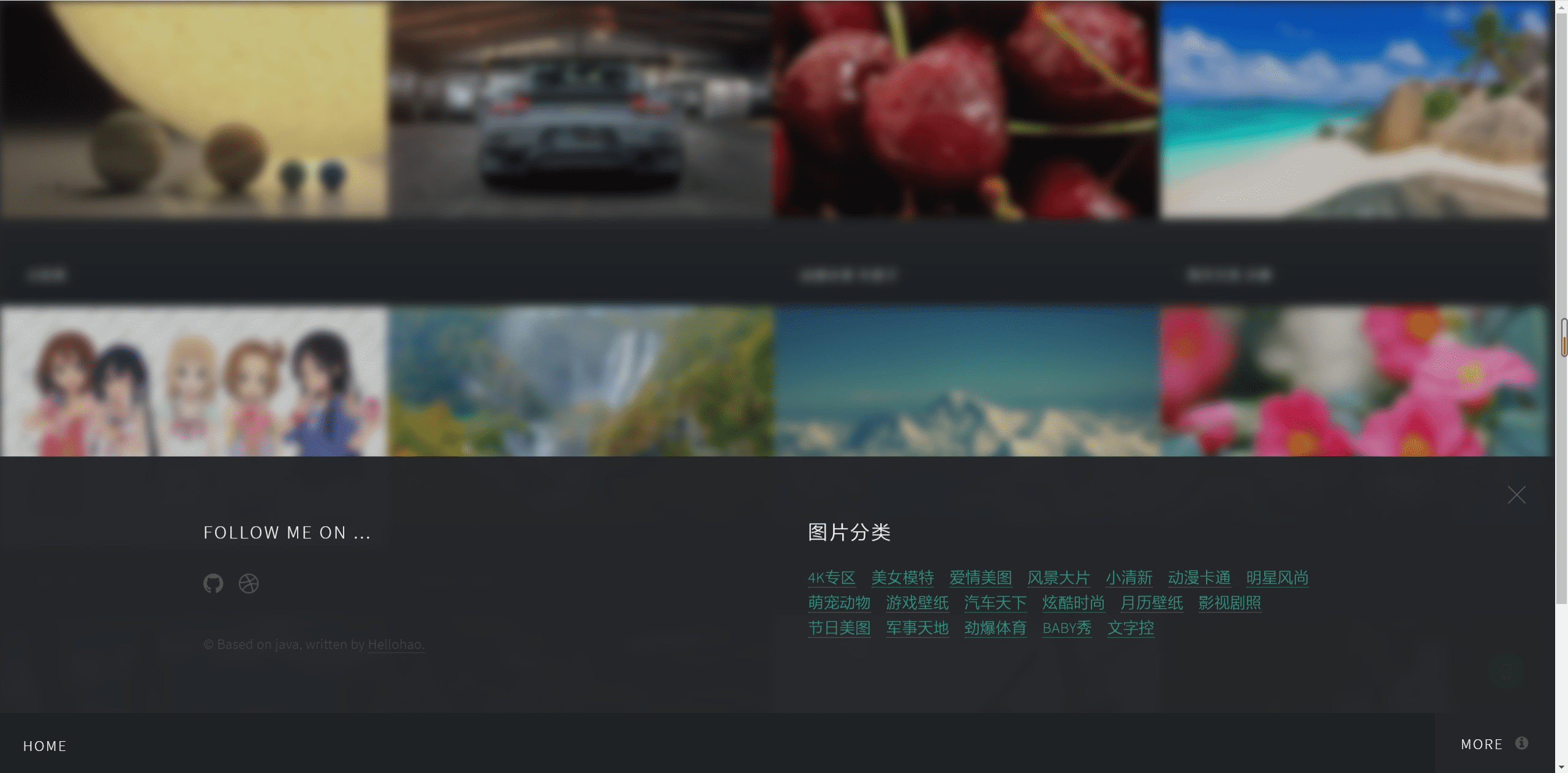 GitHub - Hello-hao/HellohaoWallpaper: 基于SpringBoot的高清壁纸图片站。