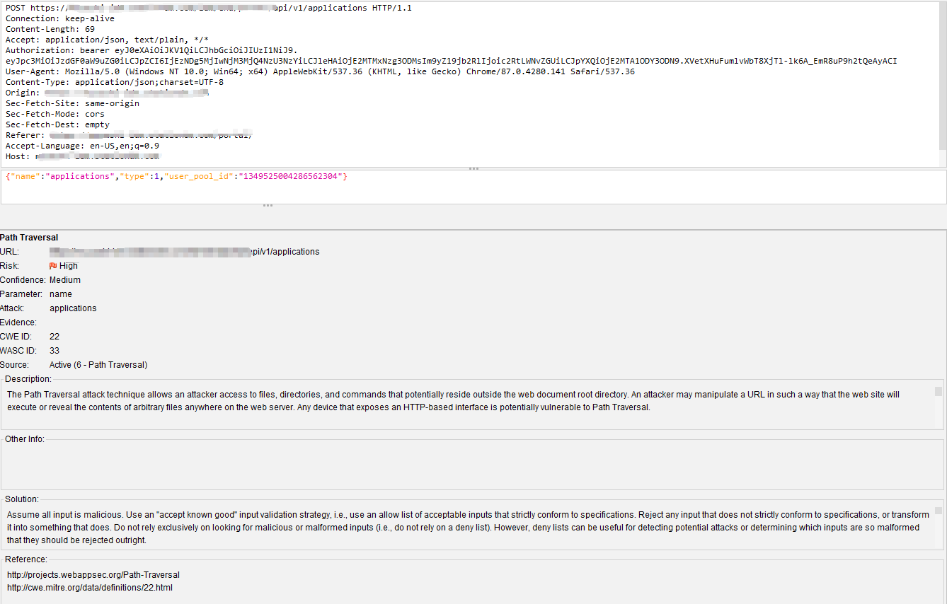 False Positive: Path Traversal (RESTful API) · Issue #6420 · zaproxy/zaproxy · GitHub