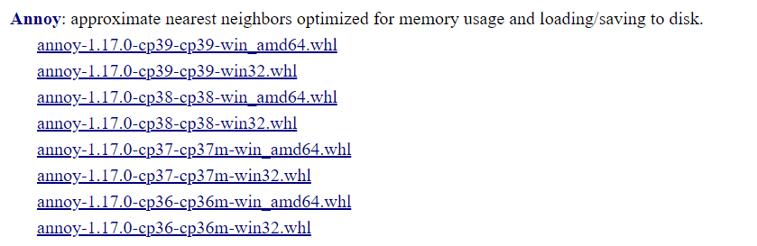 完美解决安装annoy包报错 error: command ‘cl.exe‘ failed: No such file or directory_error: command 'cl.exe ...